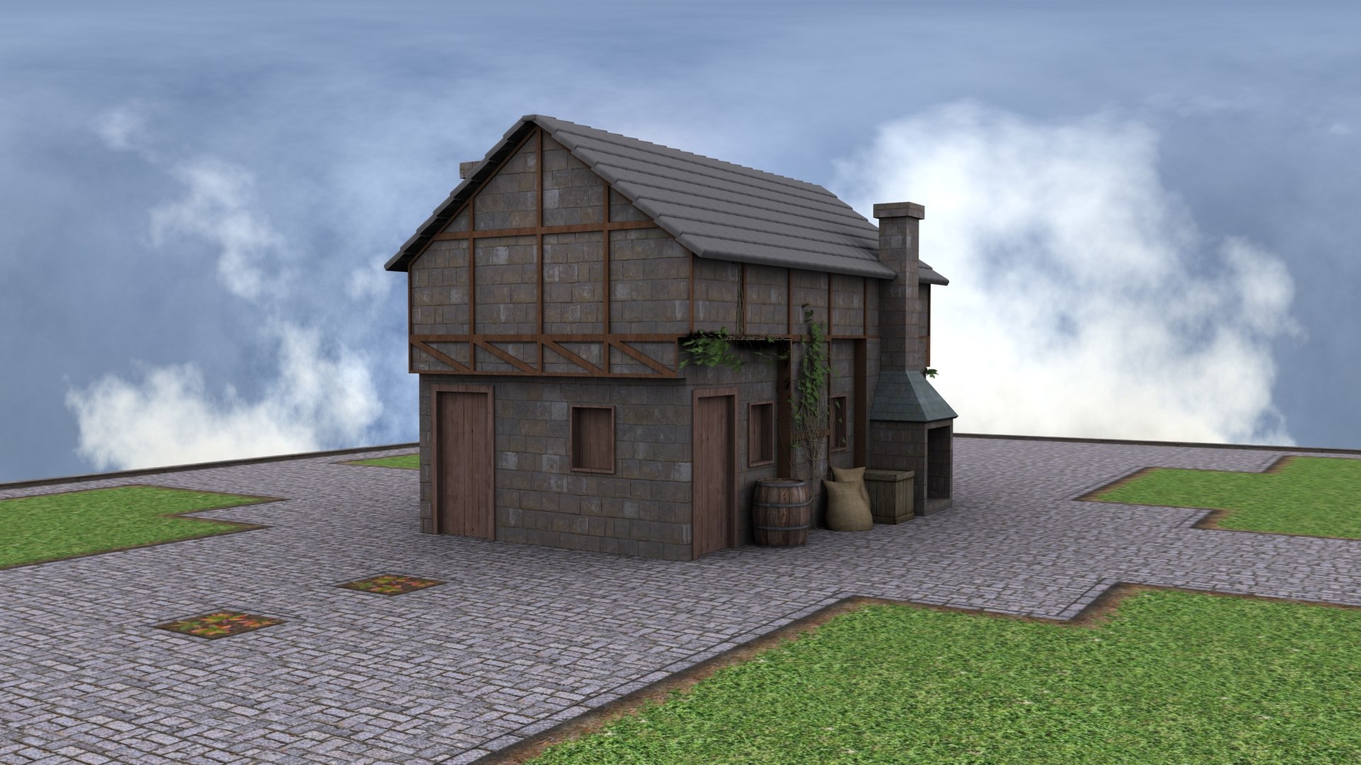 Free Medieval House 3d Model
