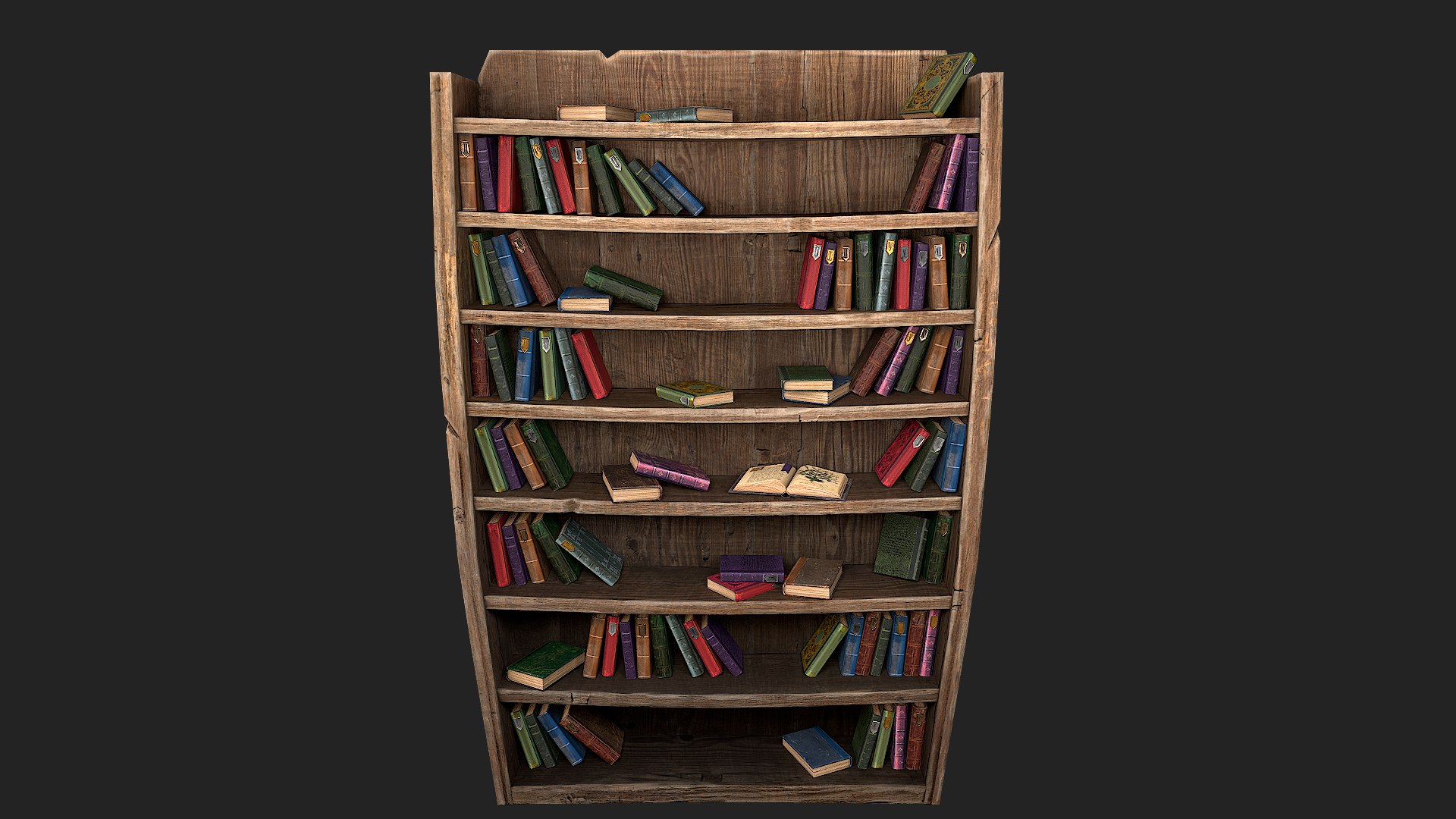 3D Model Medieval Bookcase - TurboSquid 1832685