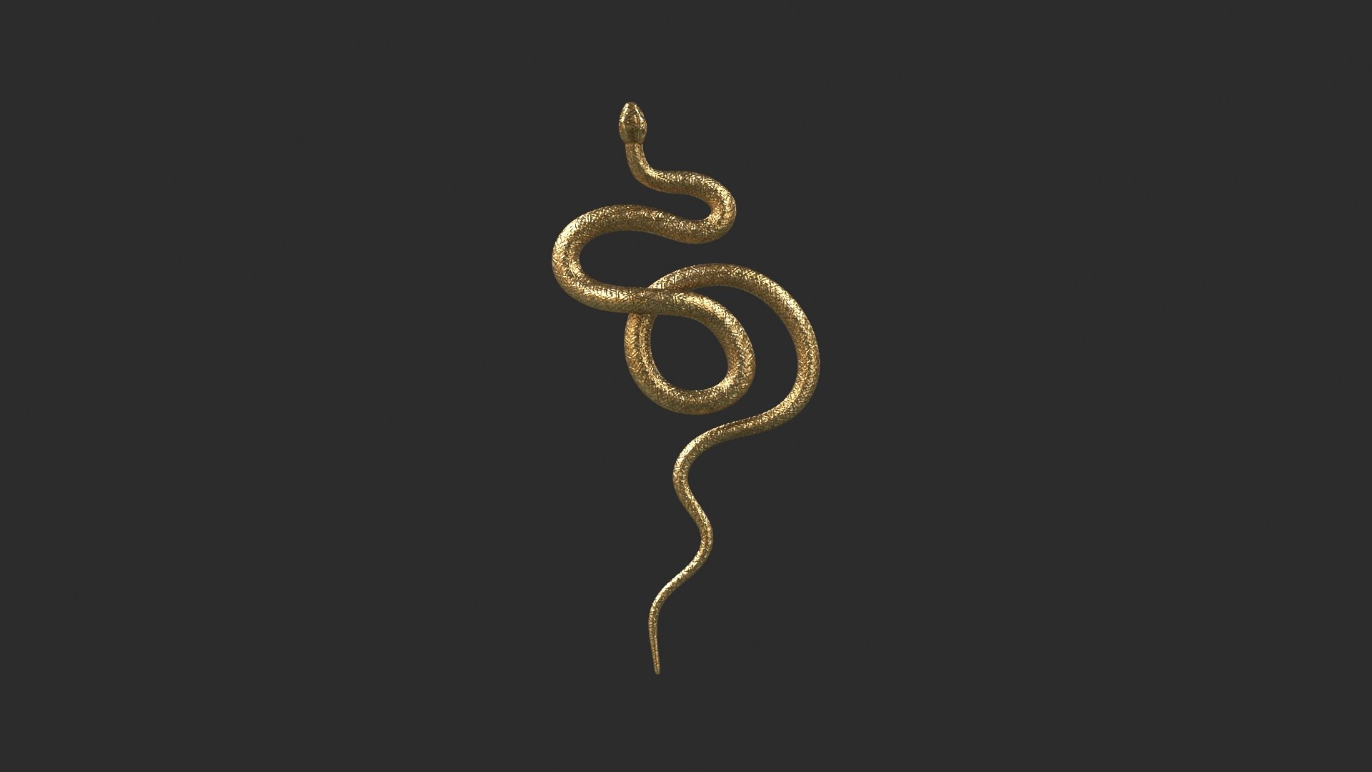 Gold-Silver Snake Wall Art Model - TurboSquid 1942564