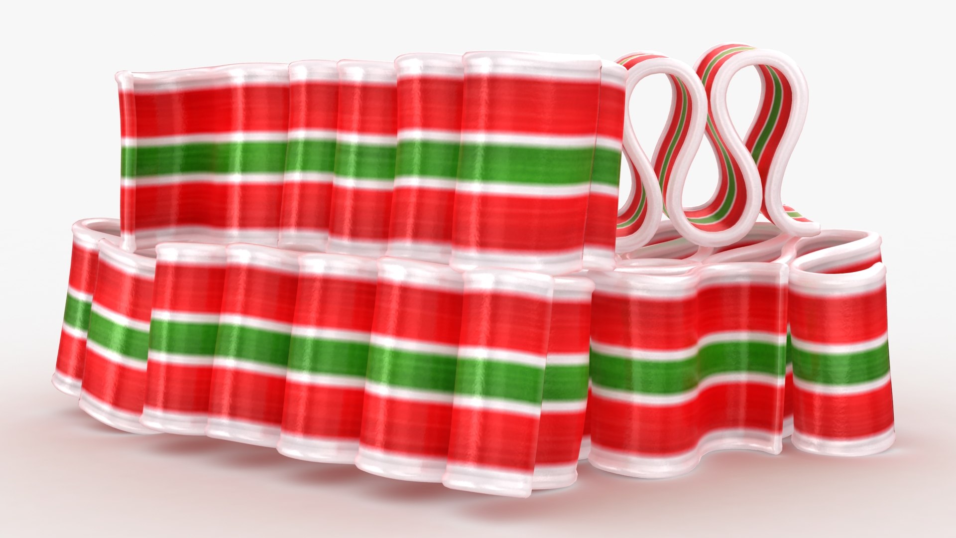 3D realistic christmas ribbon candy - TurboSquid 1468847