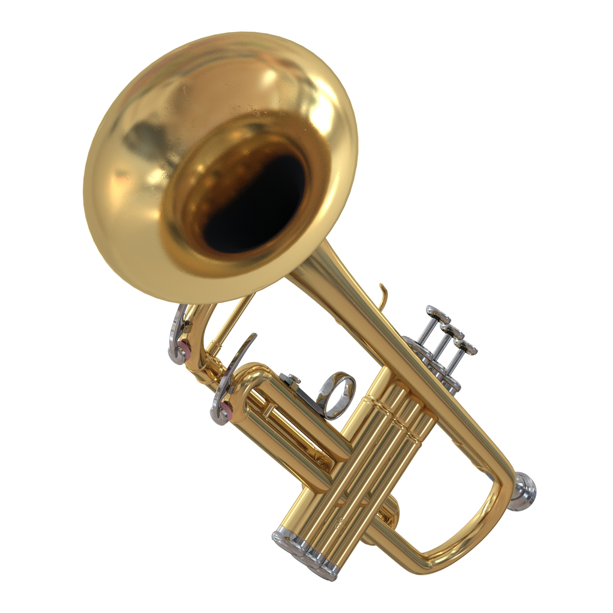 trumpet realistic 3d c4d
