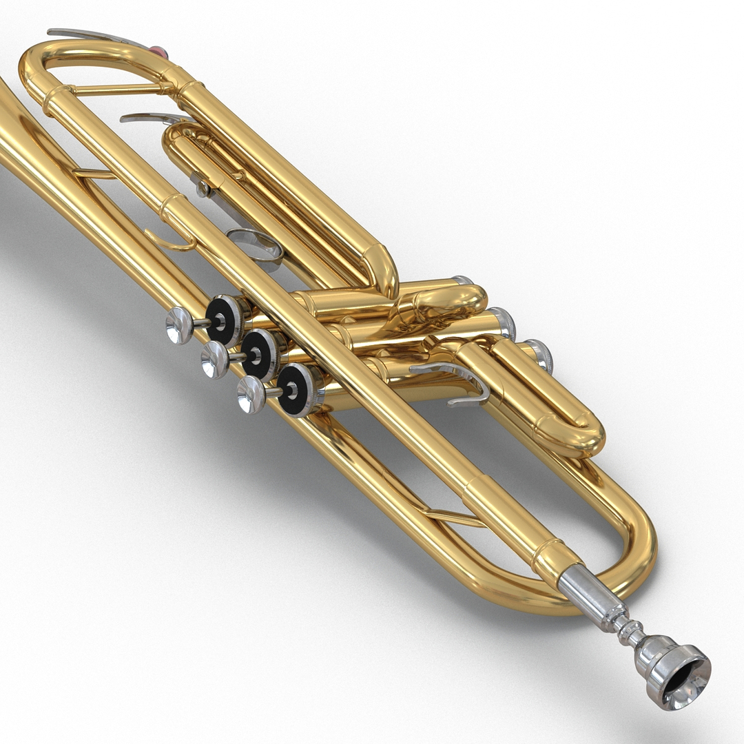 trumpet realistic 3d c4d