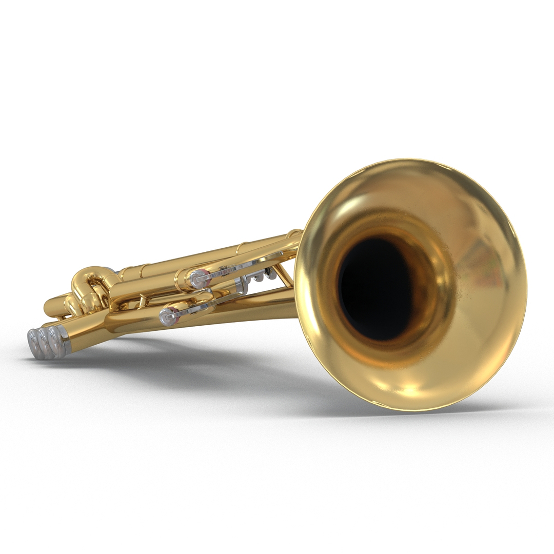 trumpet realistic 3d c4d