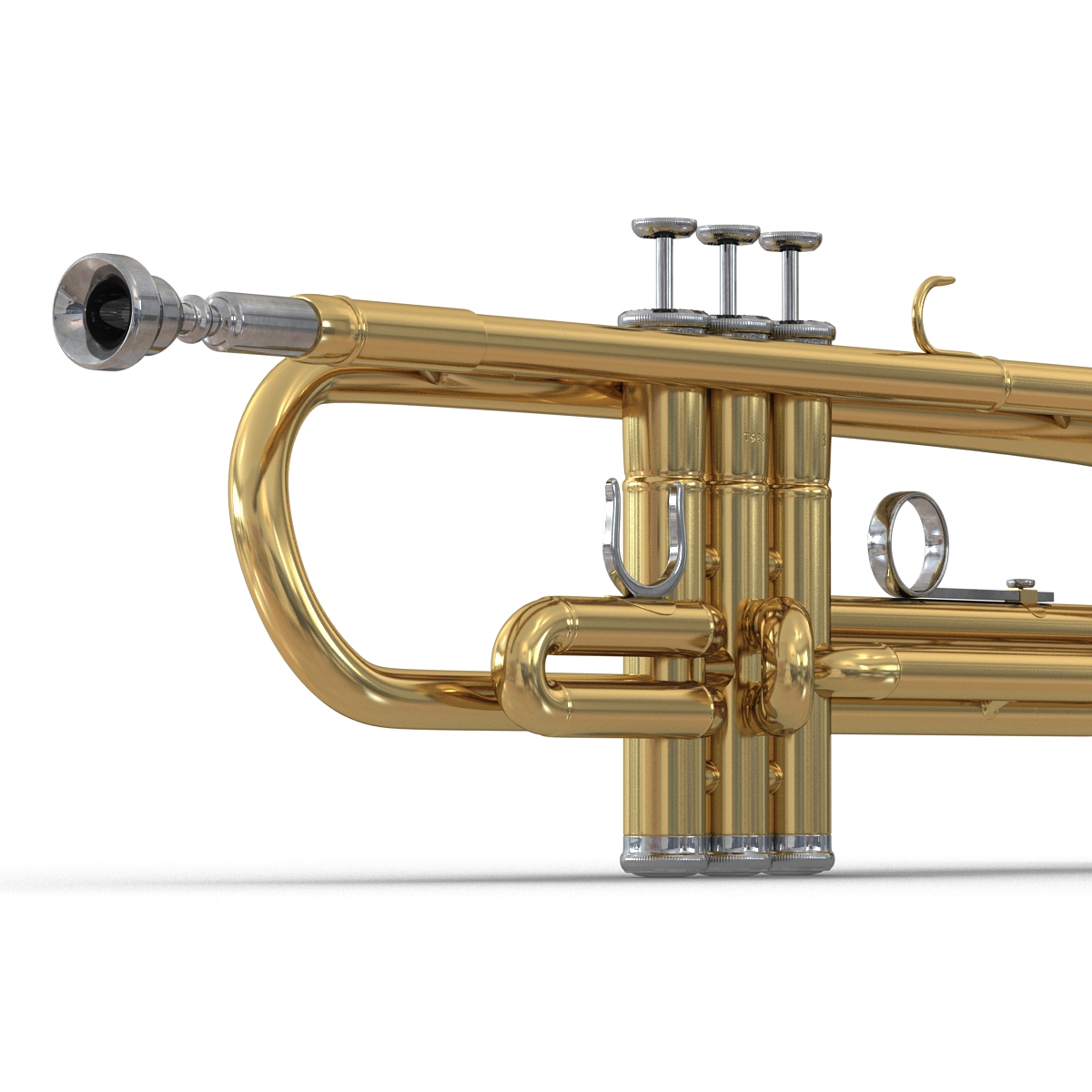 trumpet realistic 3d c4d