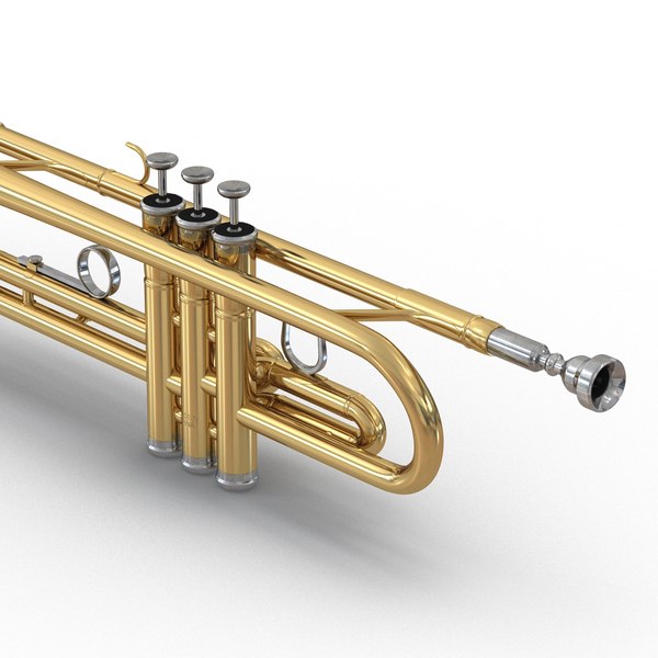 trumpet realistic 3d c4d