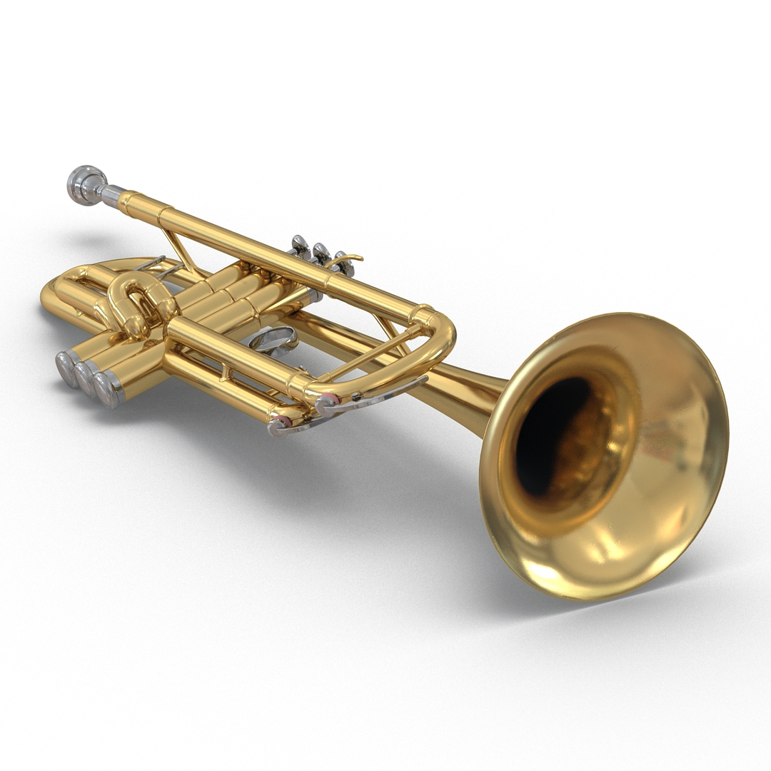 trumpet realistic 3d c4d