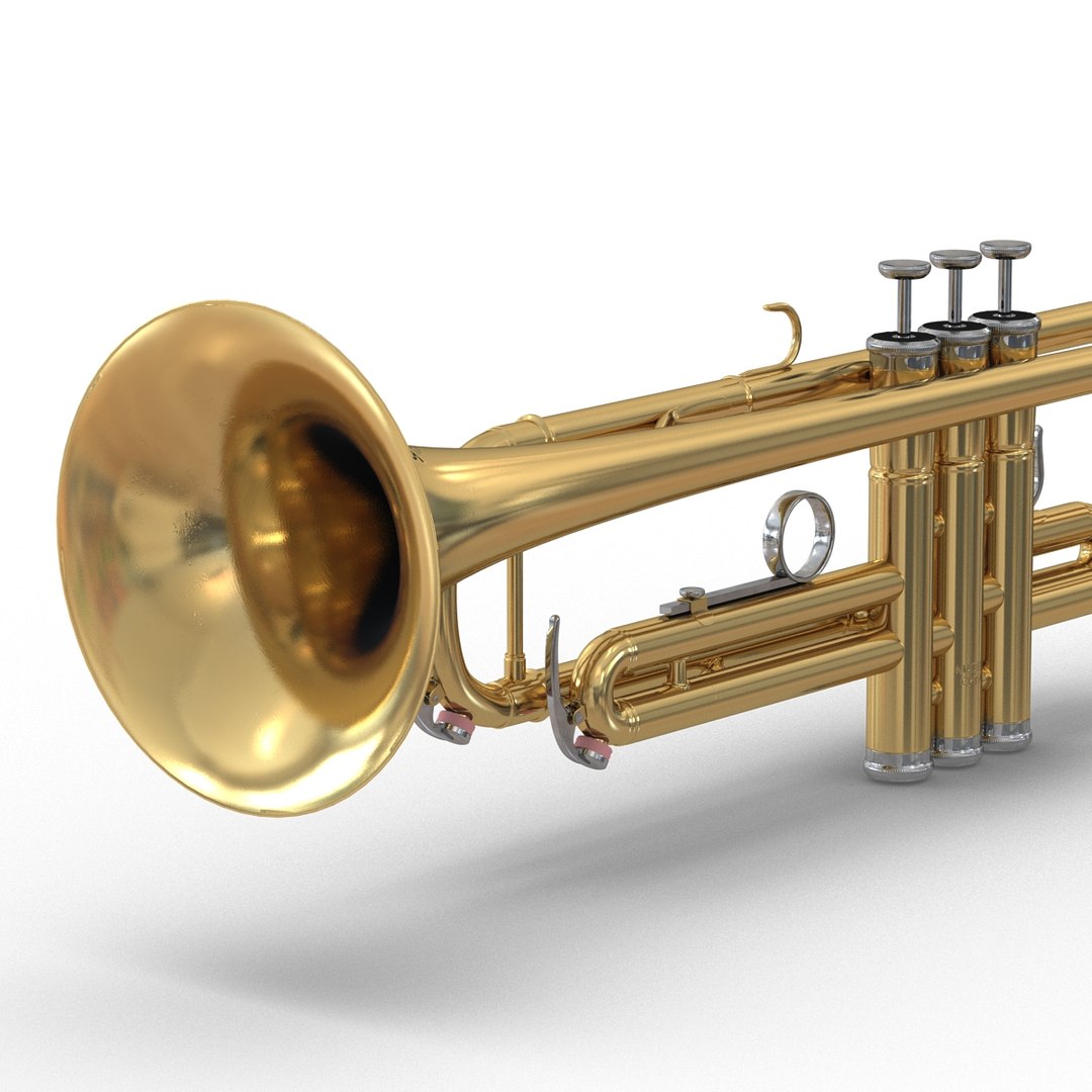 trumpet realistic 3d c4d