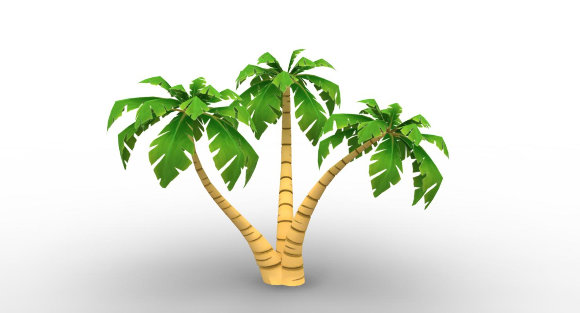 Low-poly Palms 3d Obj