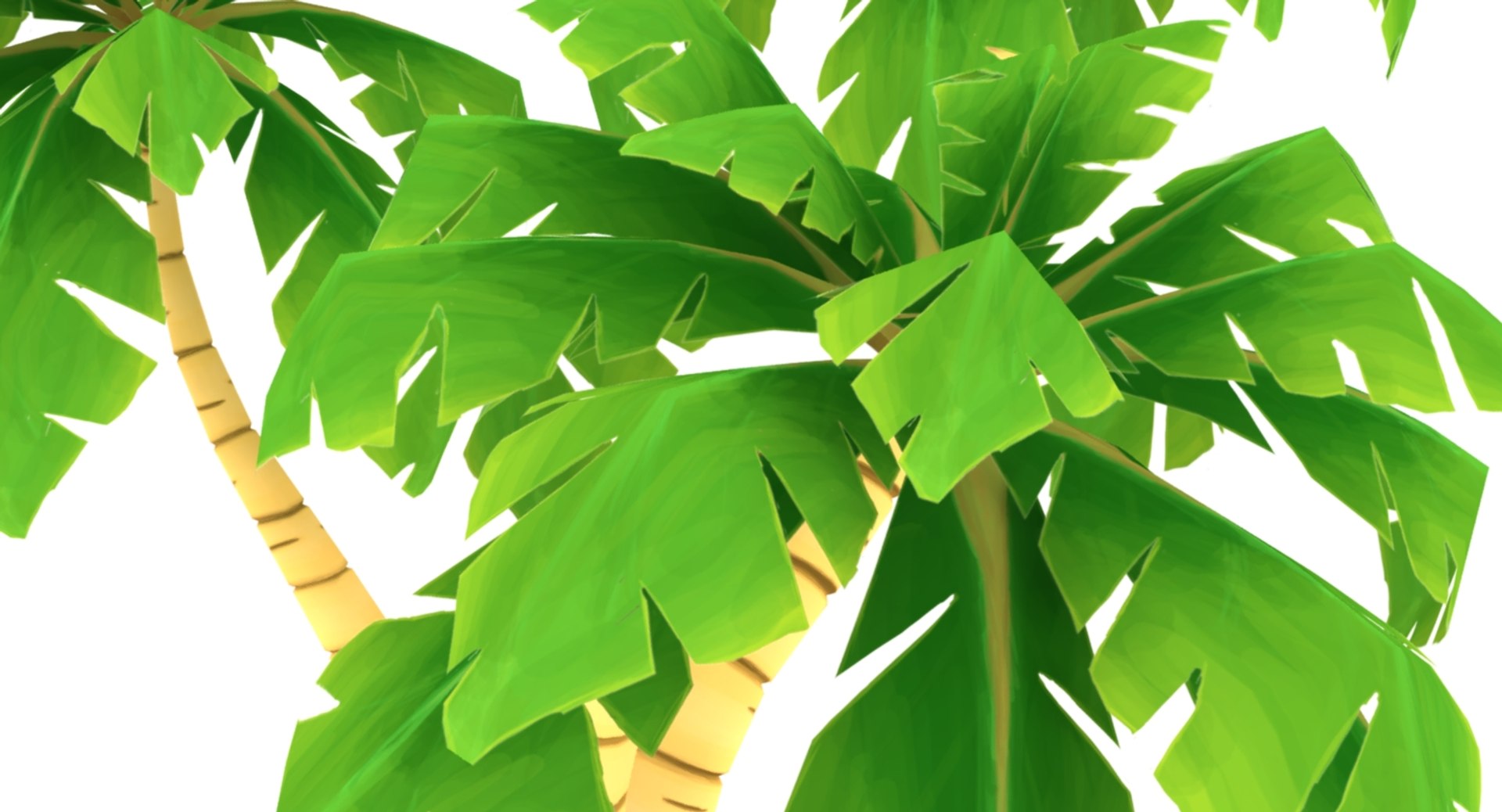 Low-poly Palms 3d Obj