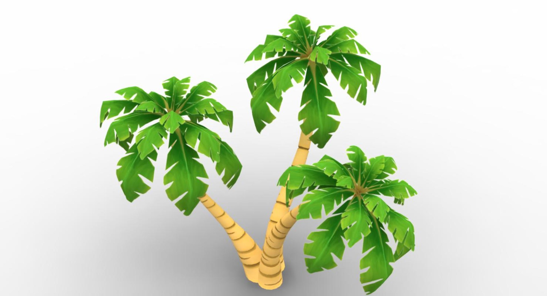 Low-poly Palms 3d Obj