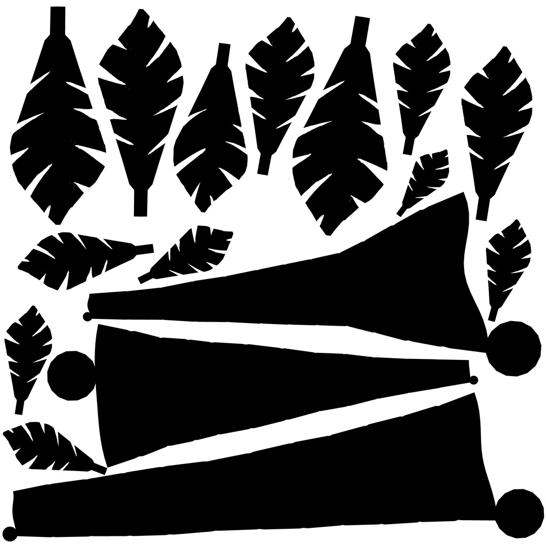 Low-poly Palms 3d Obj