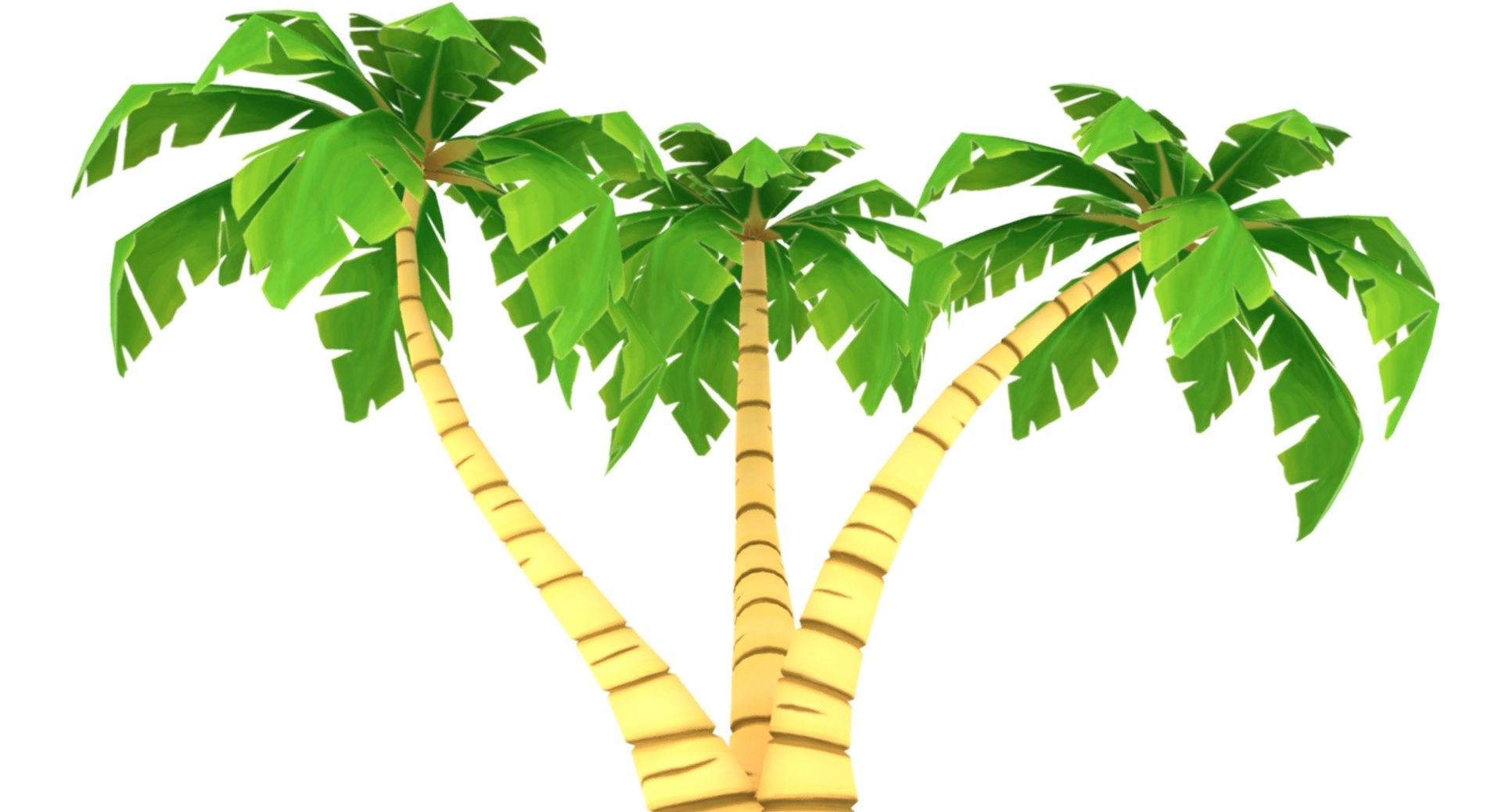 Low-poly Palms 3d Obj