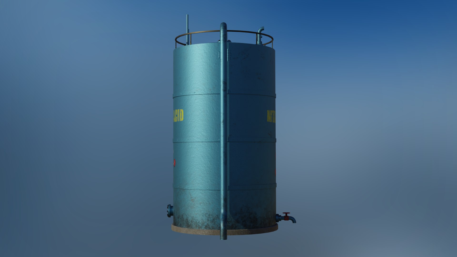 Industrial Nitric Acid Storage Tank 3D Model - TurboSquid 1806804