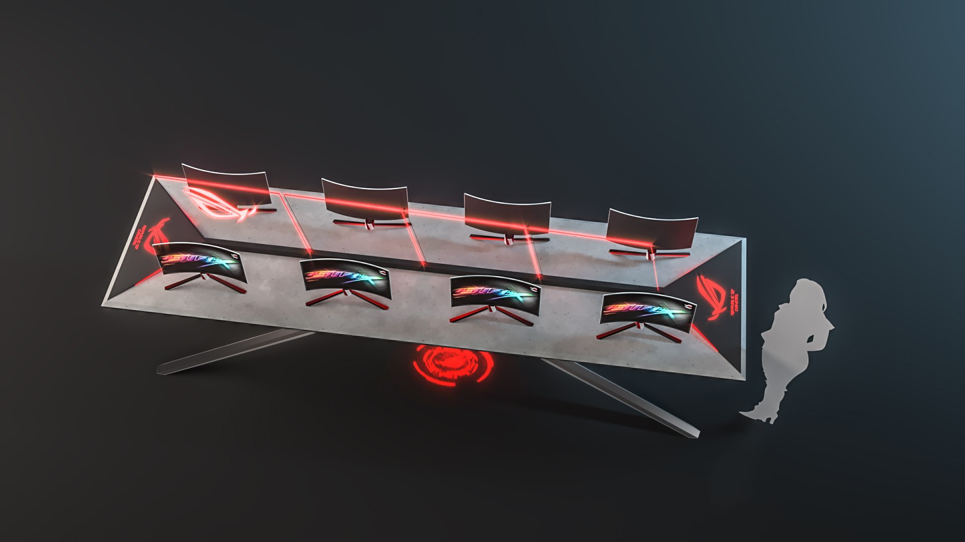 Asus Gaming Table 3D model - TurboSquid 1802115