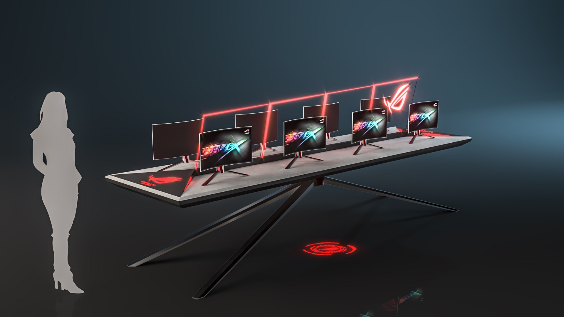 Asus Gaming Table 3D model - TurboSquid 1802115