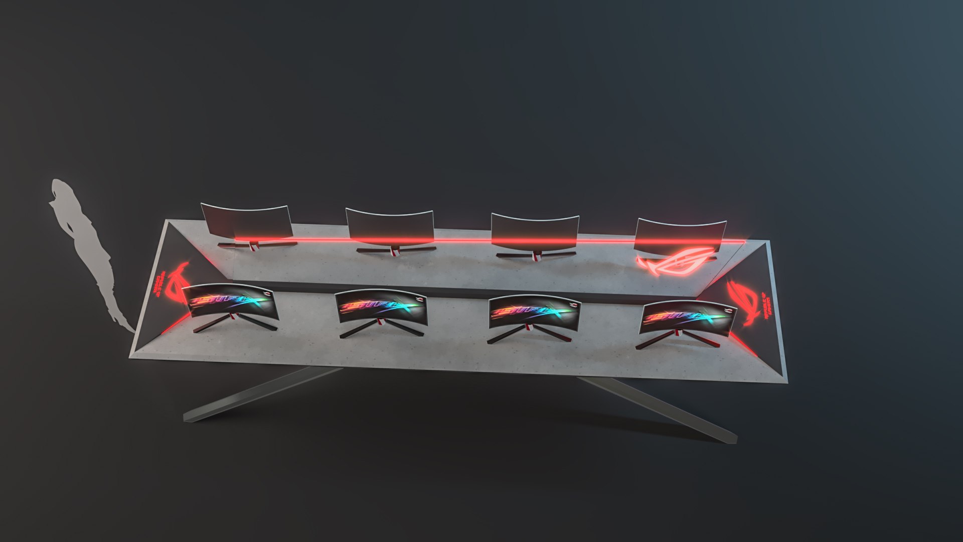 Asus Gaming Table 3D model - TurboSquid 1802115