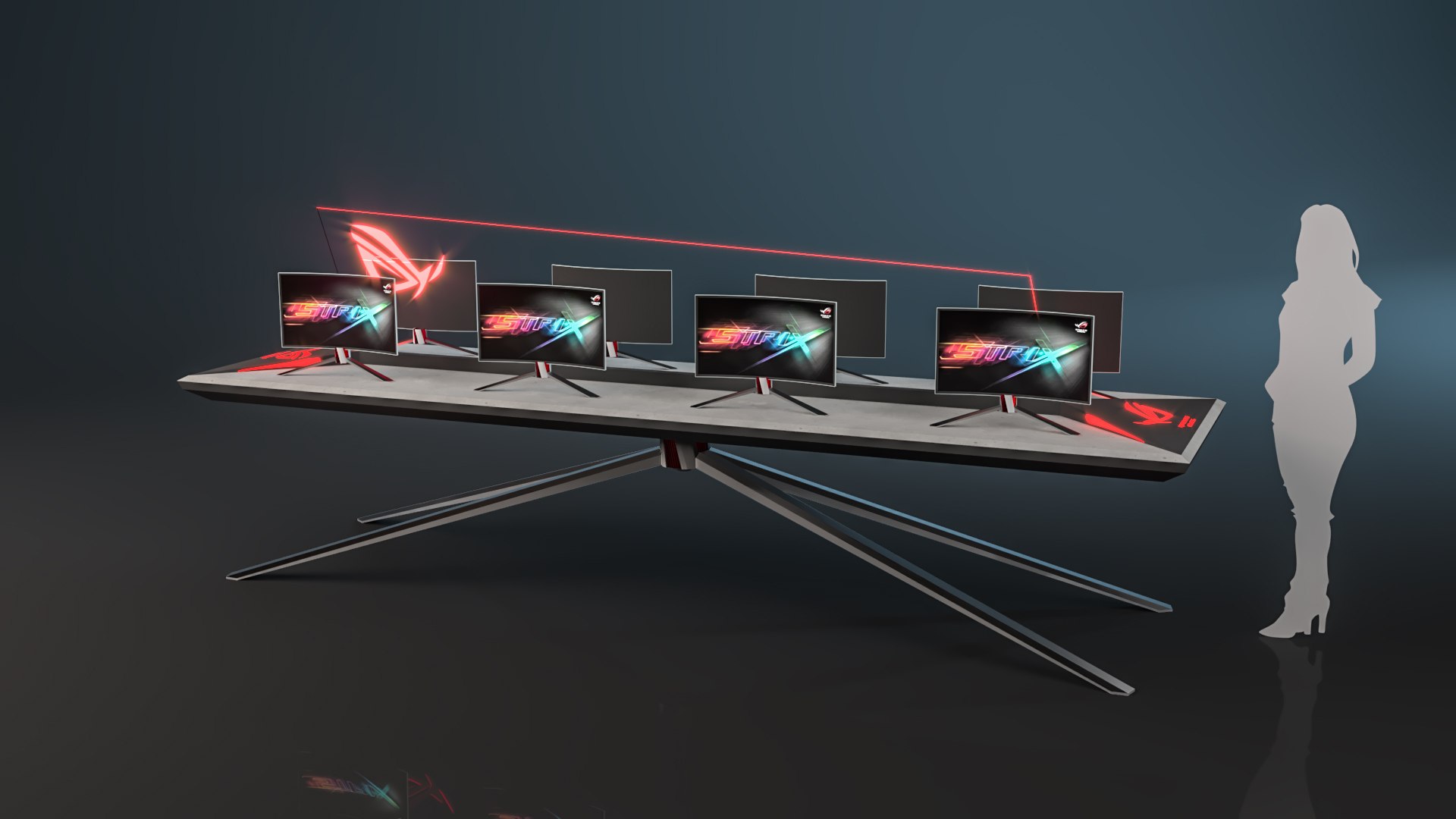 Asus Gaming Table 3D model - TurboSquid 1802115