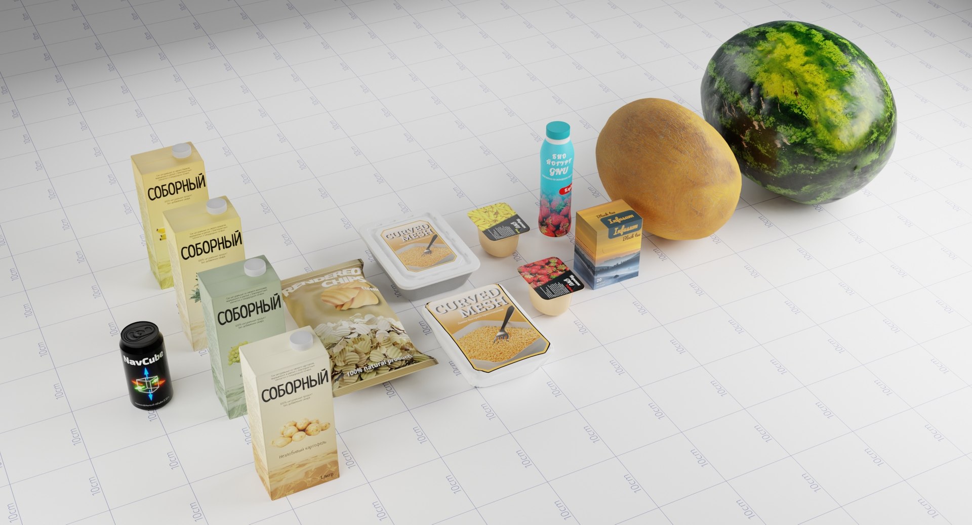 Food products 3D model - TurboSquid 1614198