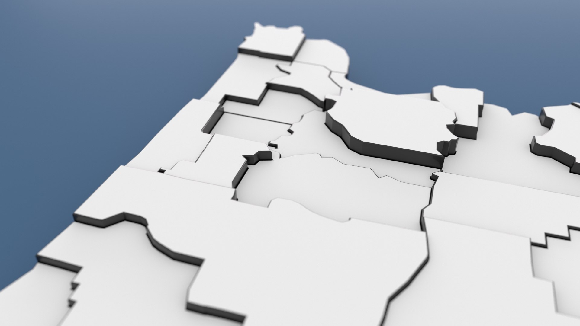 Oregon Counties - Map Of United States Of America USA 3D Model ...