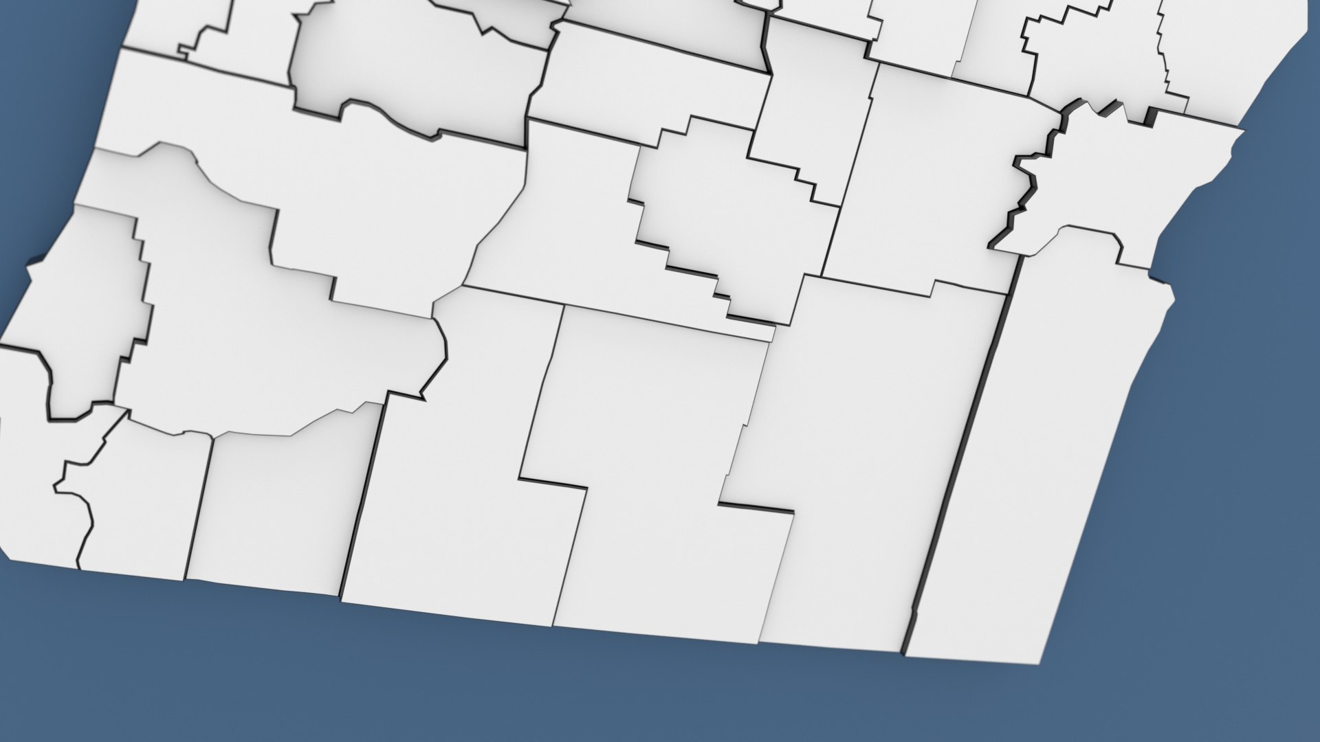 Oregon Counties - Map Of United States Of America USA 3D Model ...