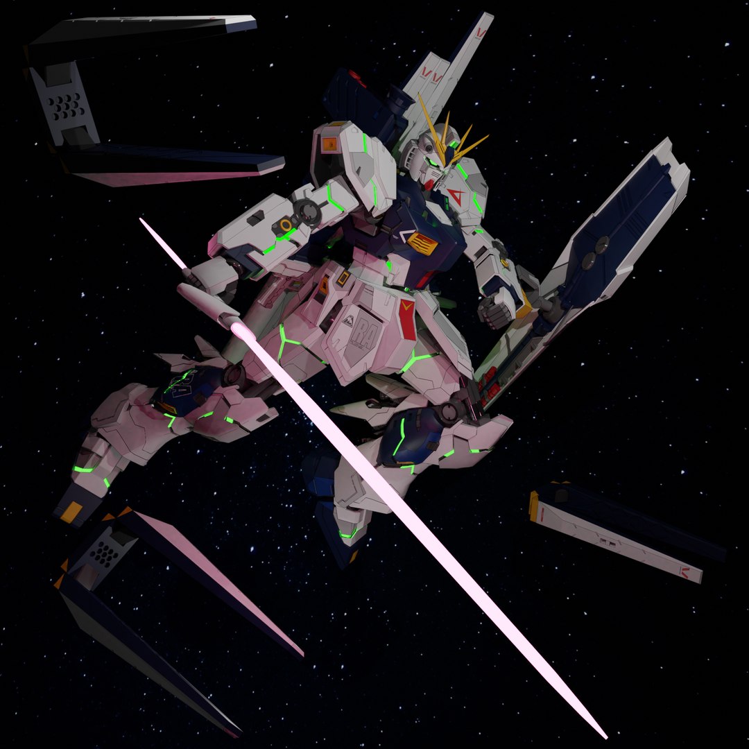 Nu Gundam 93x Model - TurboSquid 2306429
