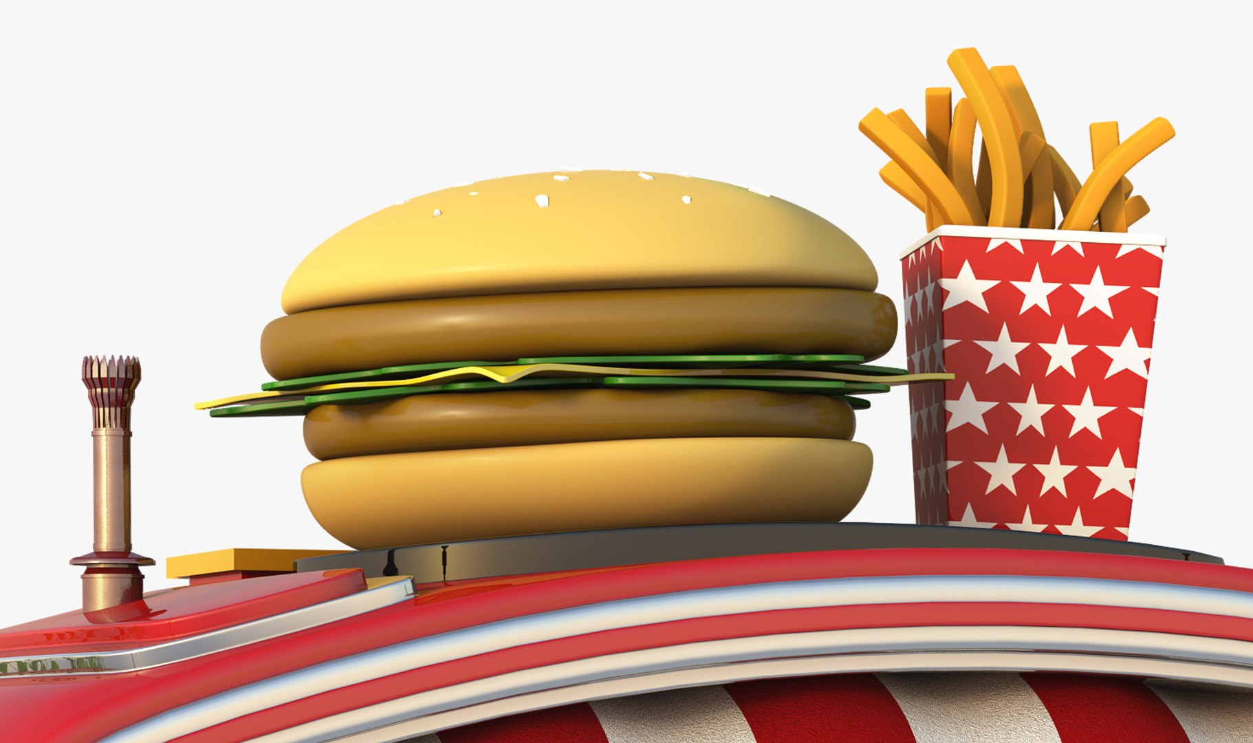 3D Burger Cartoon Model - TurboSquid 1305920