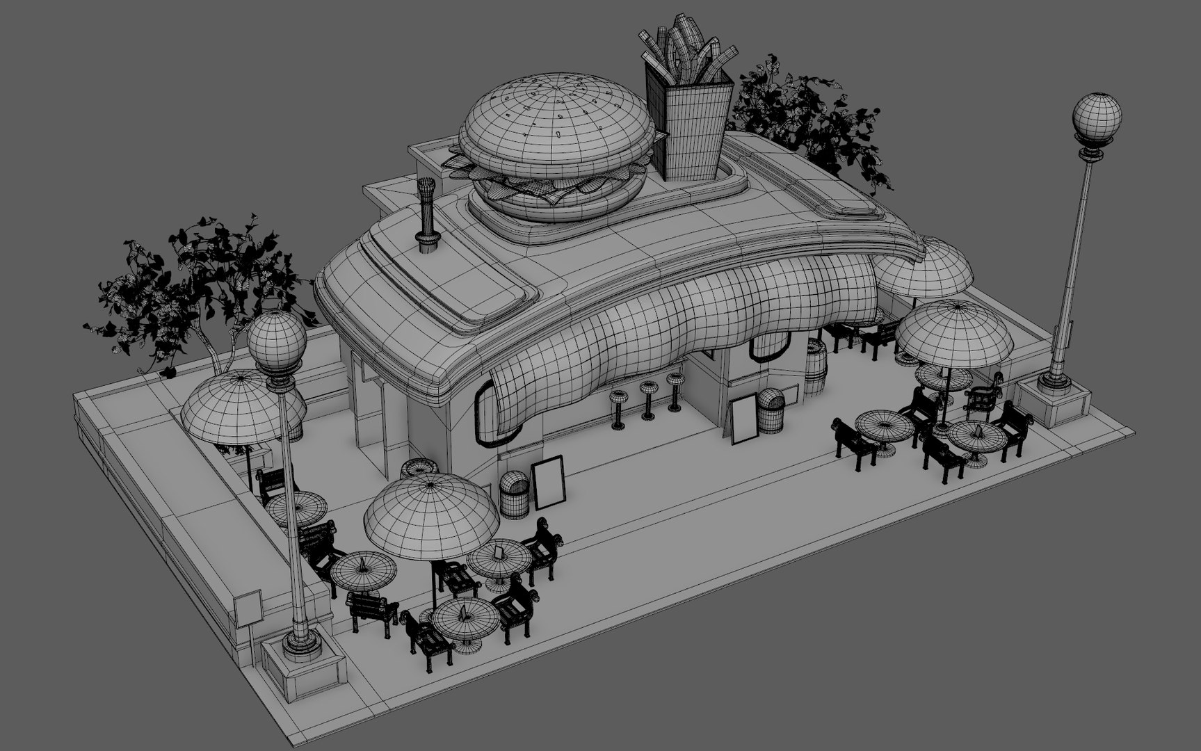 3D Burger Cartoon Model - TurboSquid 1305920