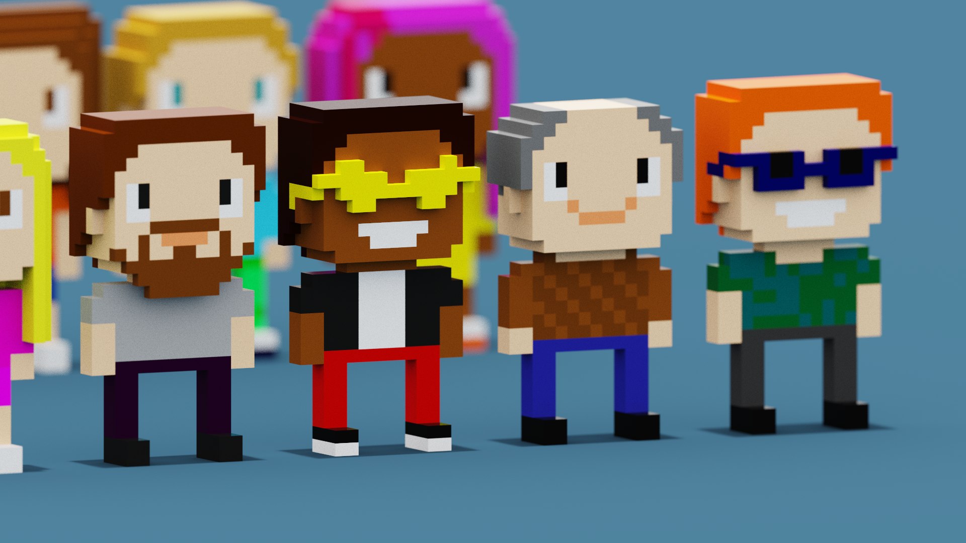Voxel Character Collection 3D model - TurboSquid 2025217