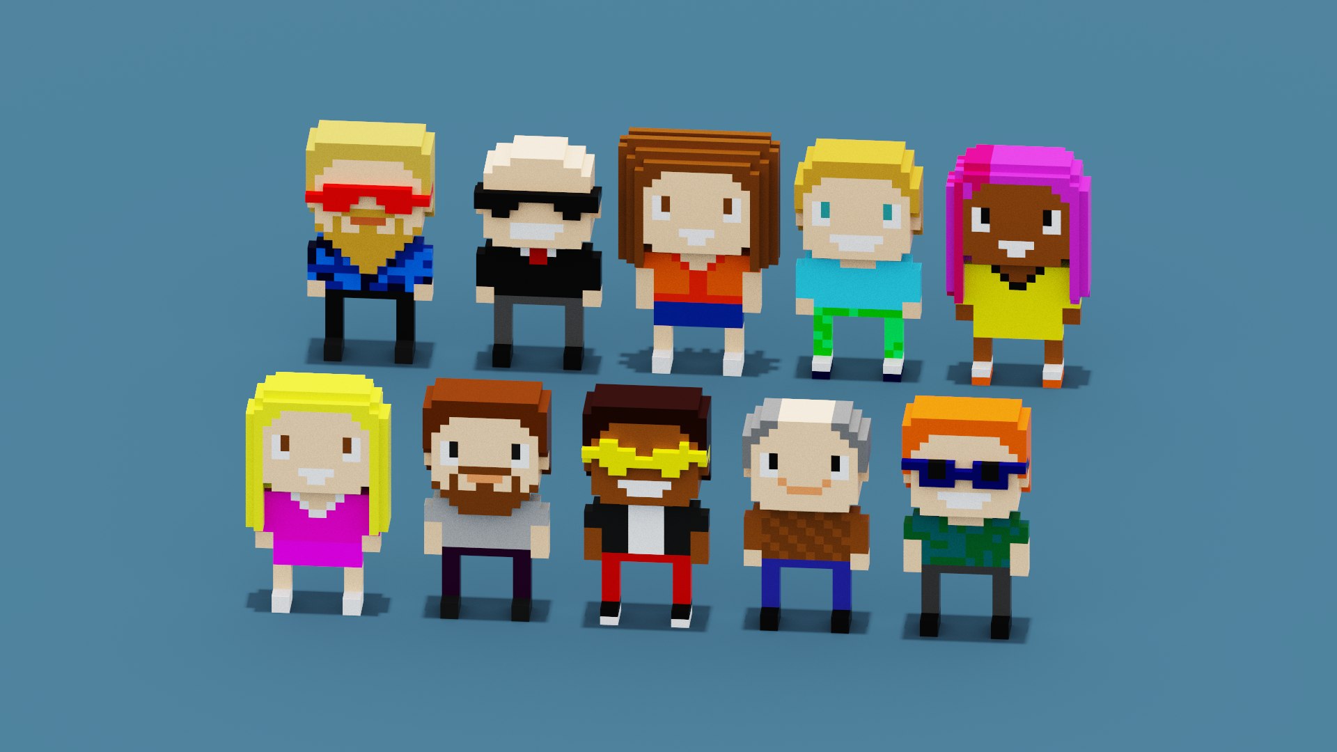 Voxel Character Collection 3D model - TurboSquid 2025217