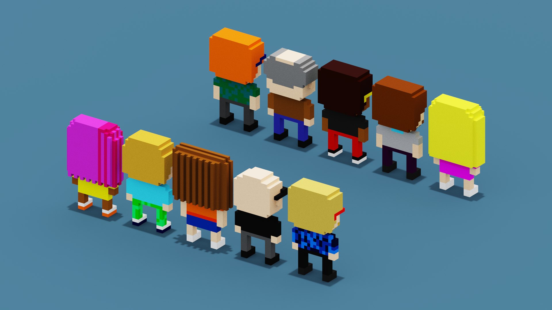 Voxel Character Collection 3D model - TurboSquid 2025217