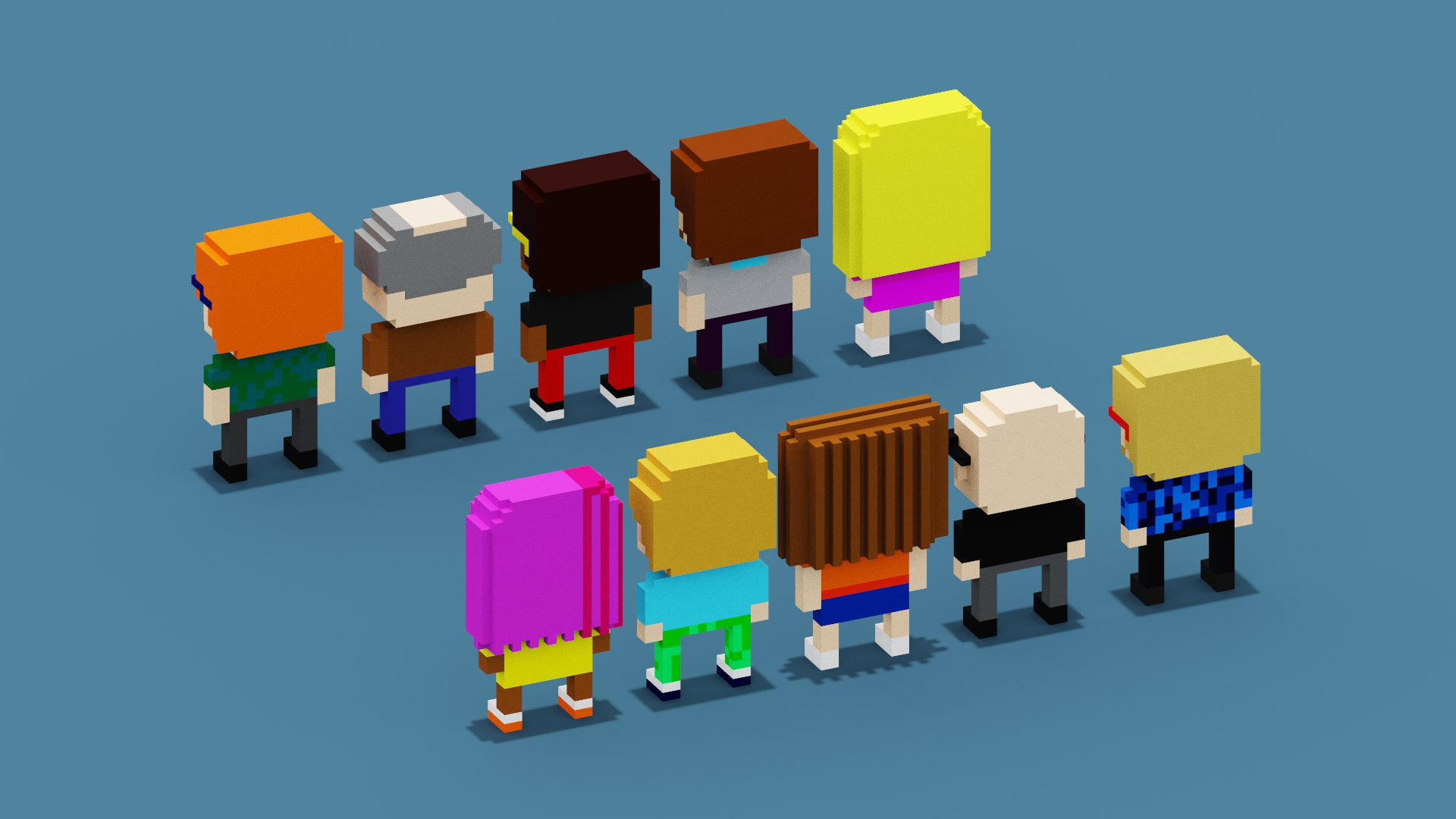 Voxel Character Collection 3D model - TurboSquid 2025217