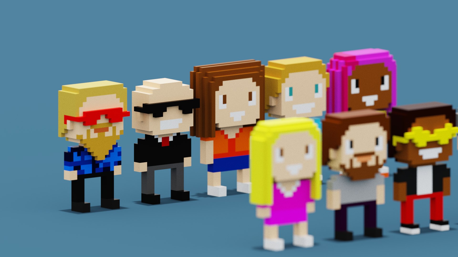 Voxel Character Collection 3D model - TurboSquid 2025217