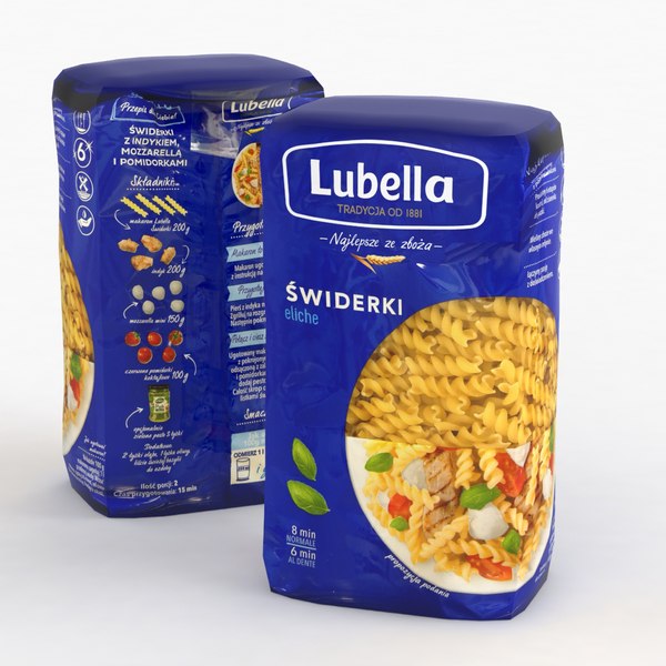 3D модель Lubella Pasta Eliche Fusilli 400g 2023 - TurboSquid 2038489