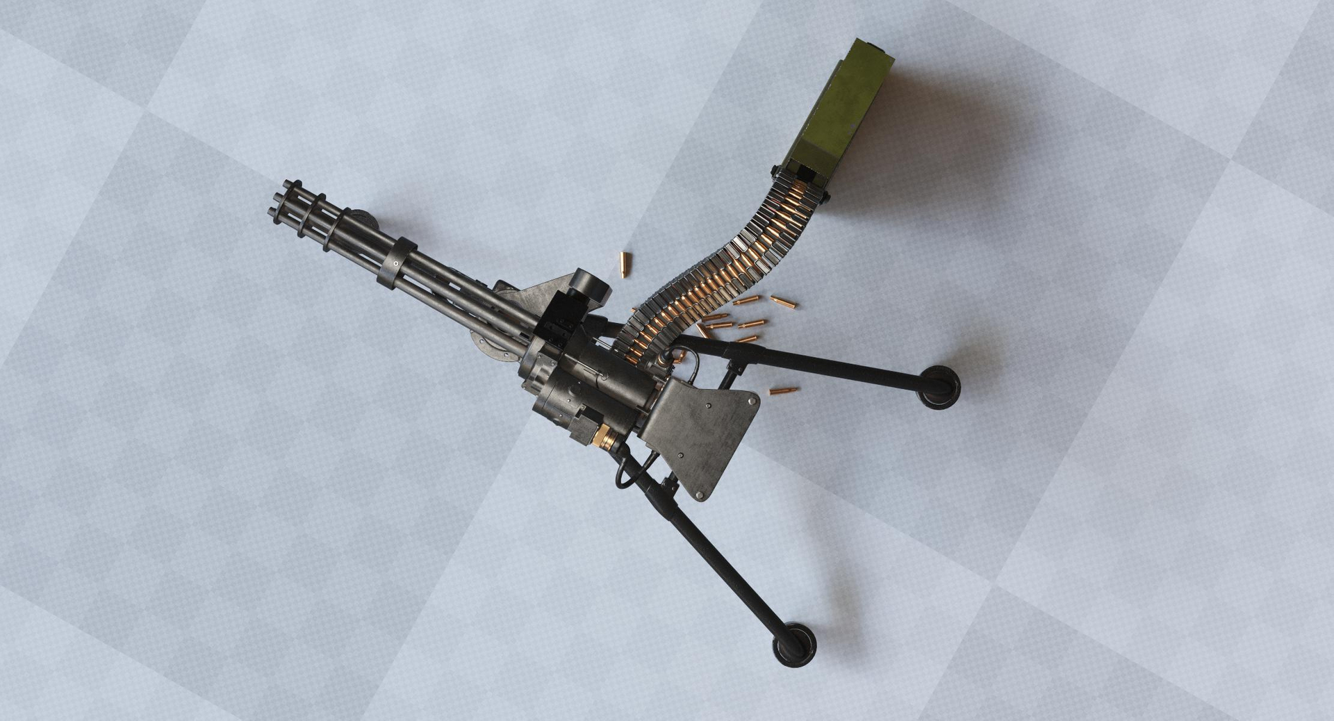 Minigun gun 3D - TurboSquid 1410589