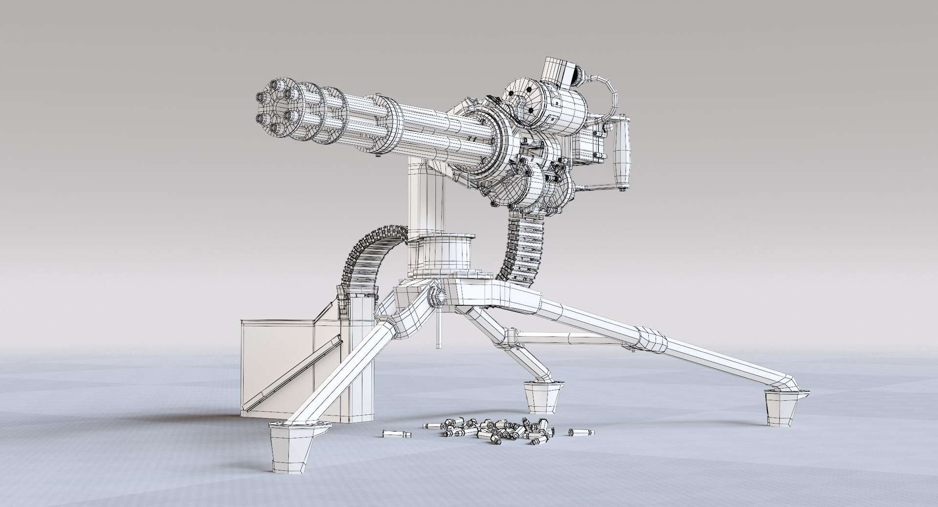 Minigun gun 3D - TurboSquid 1410589