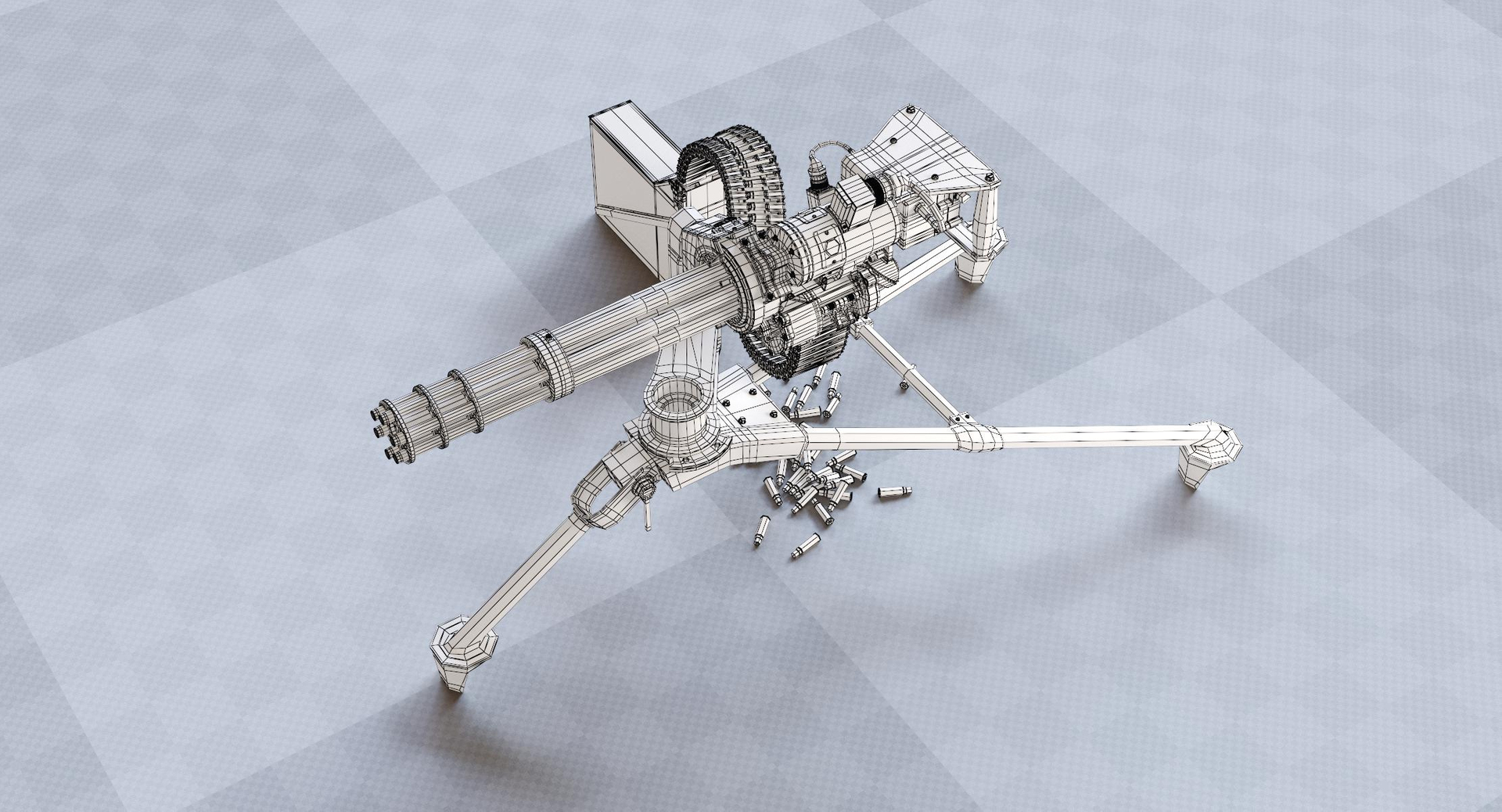 Minigun gun 3D - TurboSquid 1410589