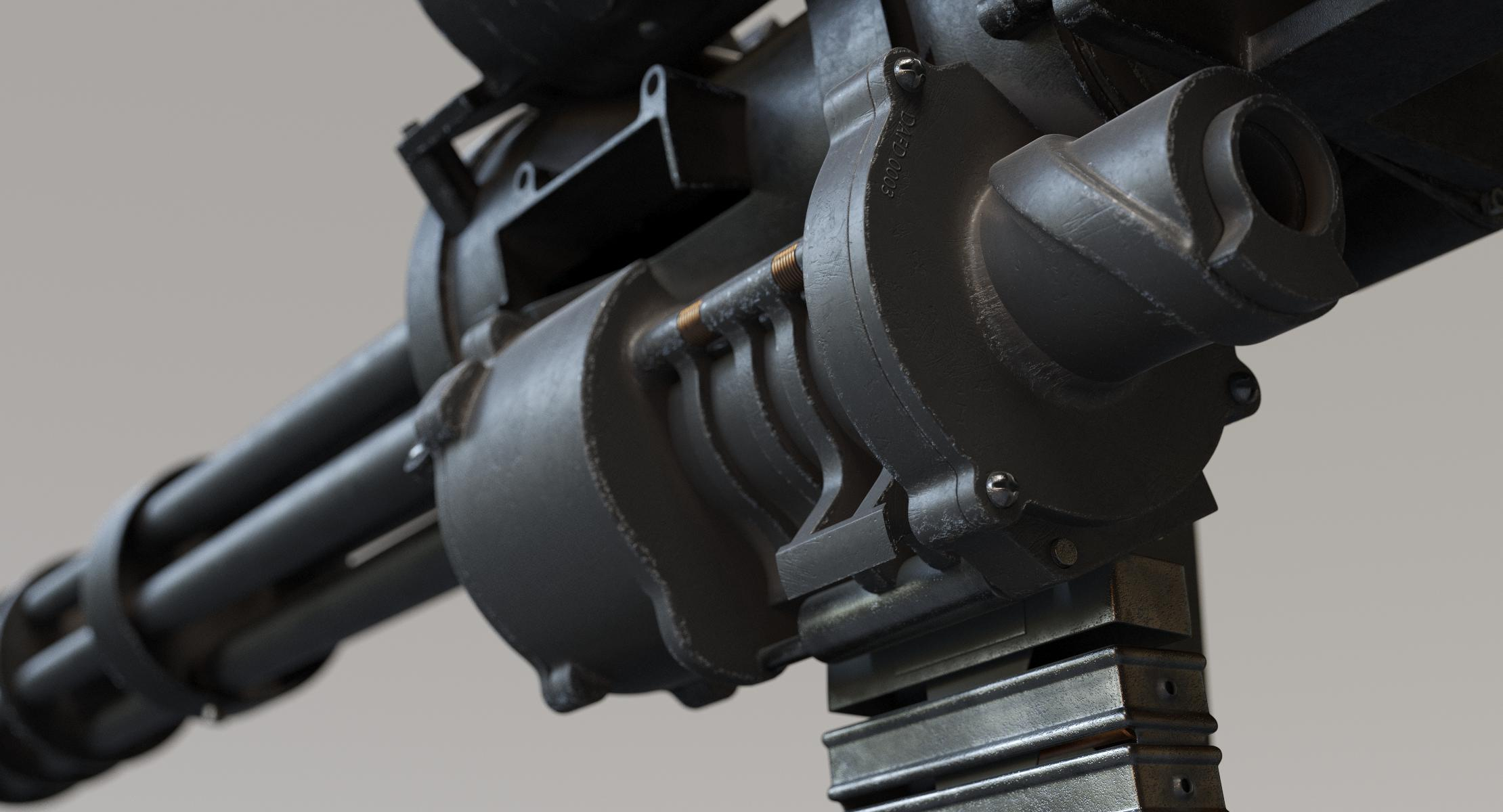 Minigun gun 3D - TurboSquid 1410589
