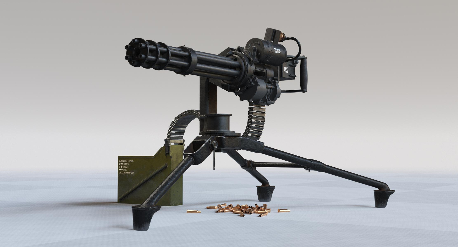 Minigun gun 3D - TurboSquid 1410589