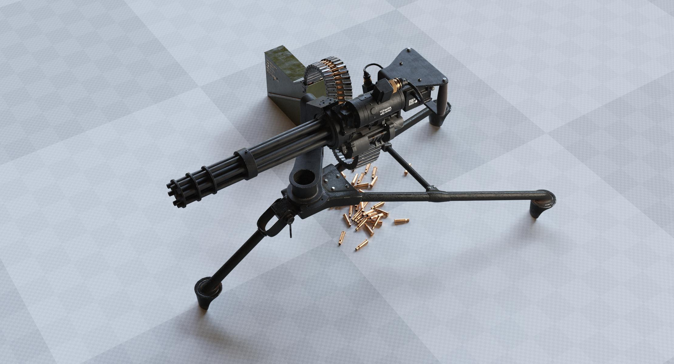 Minigun gun 3D - TurboSquid 1410589