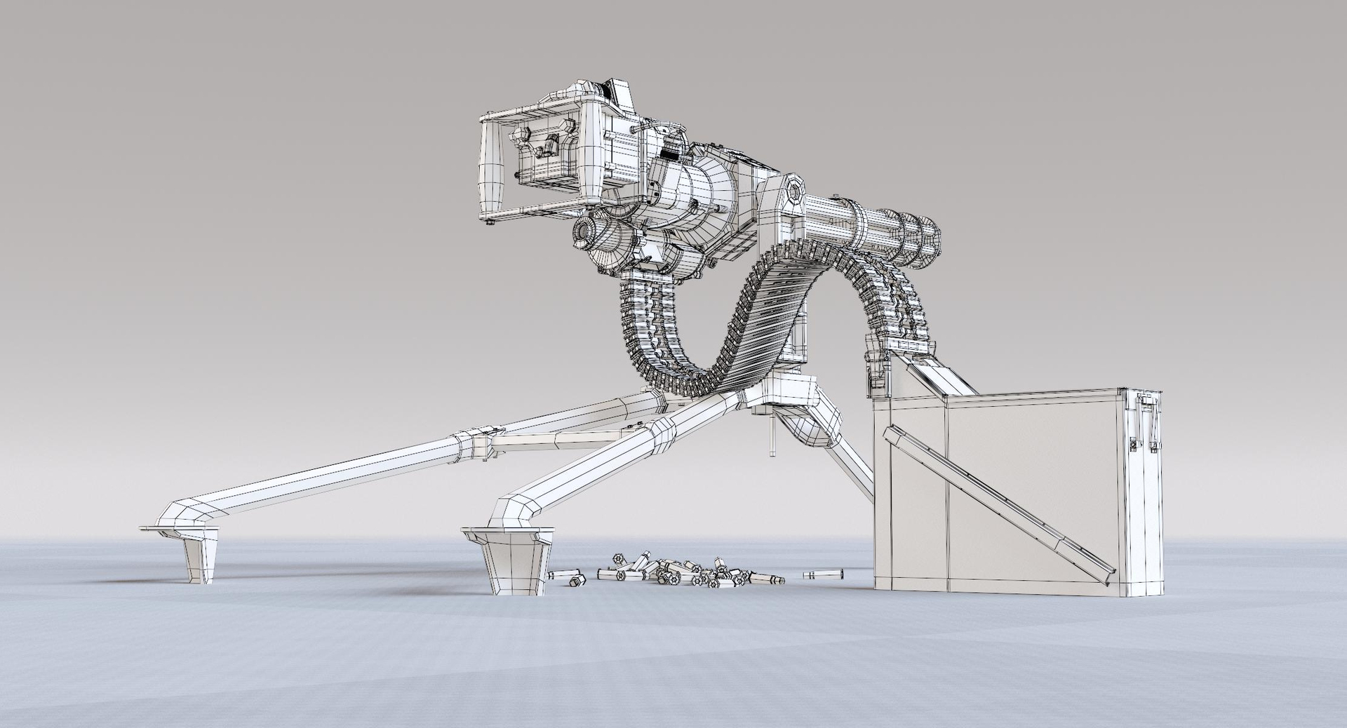 Minigun gun 3D - TurboSquid 1410589