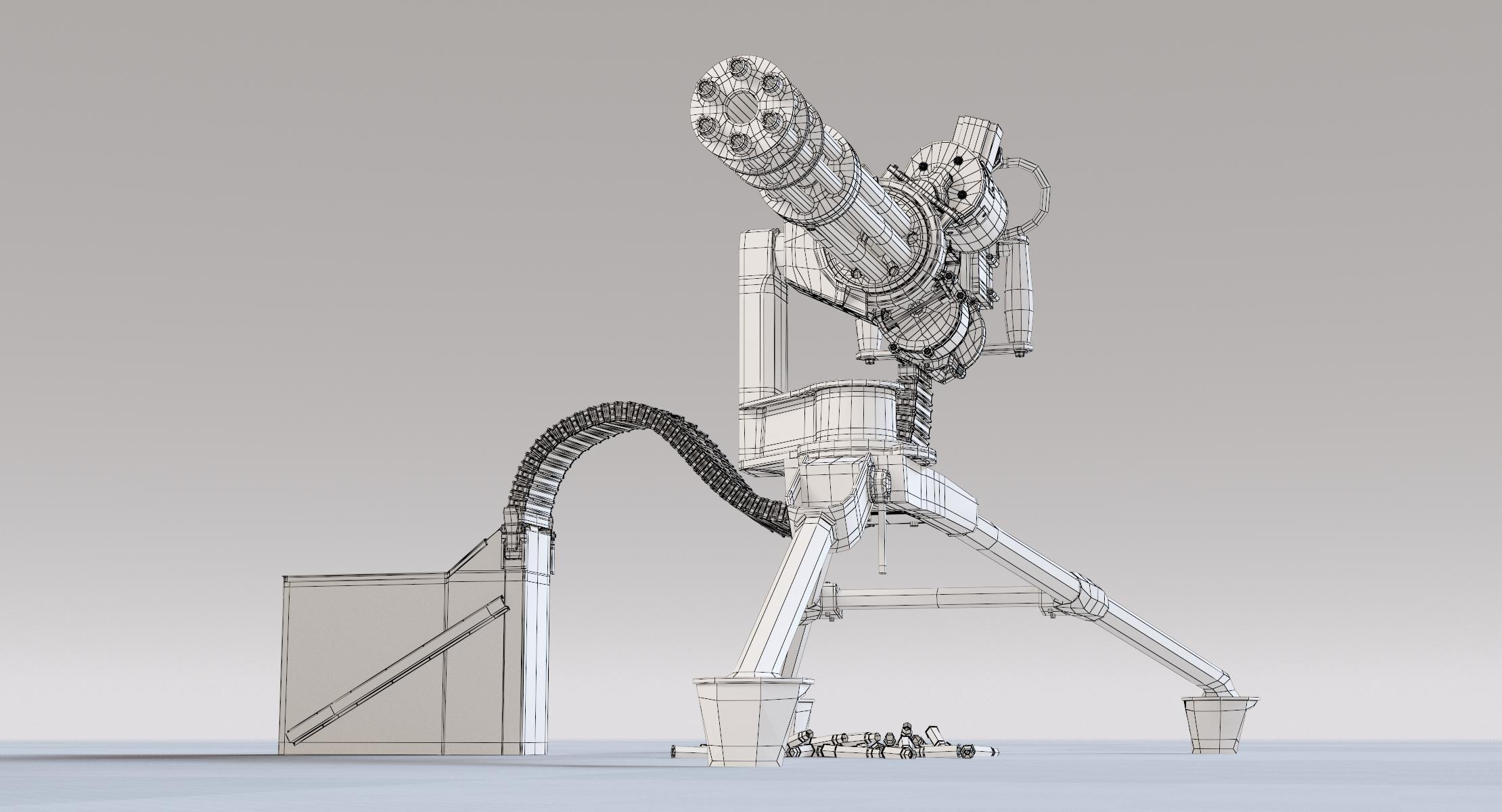 Minigun gun 3D - TurboSquid 1410589