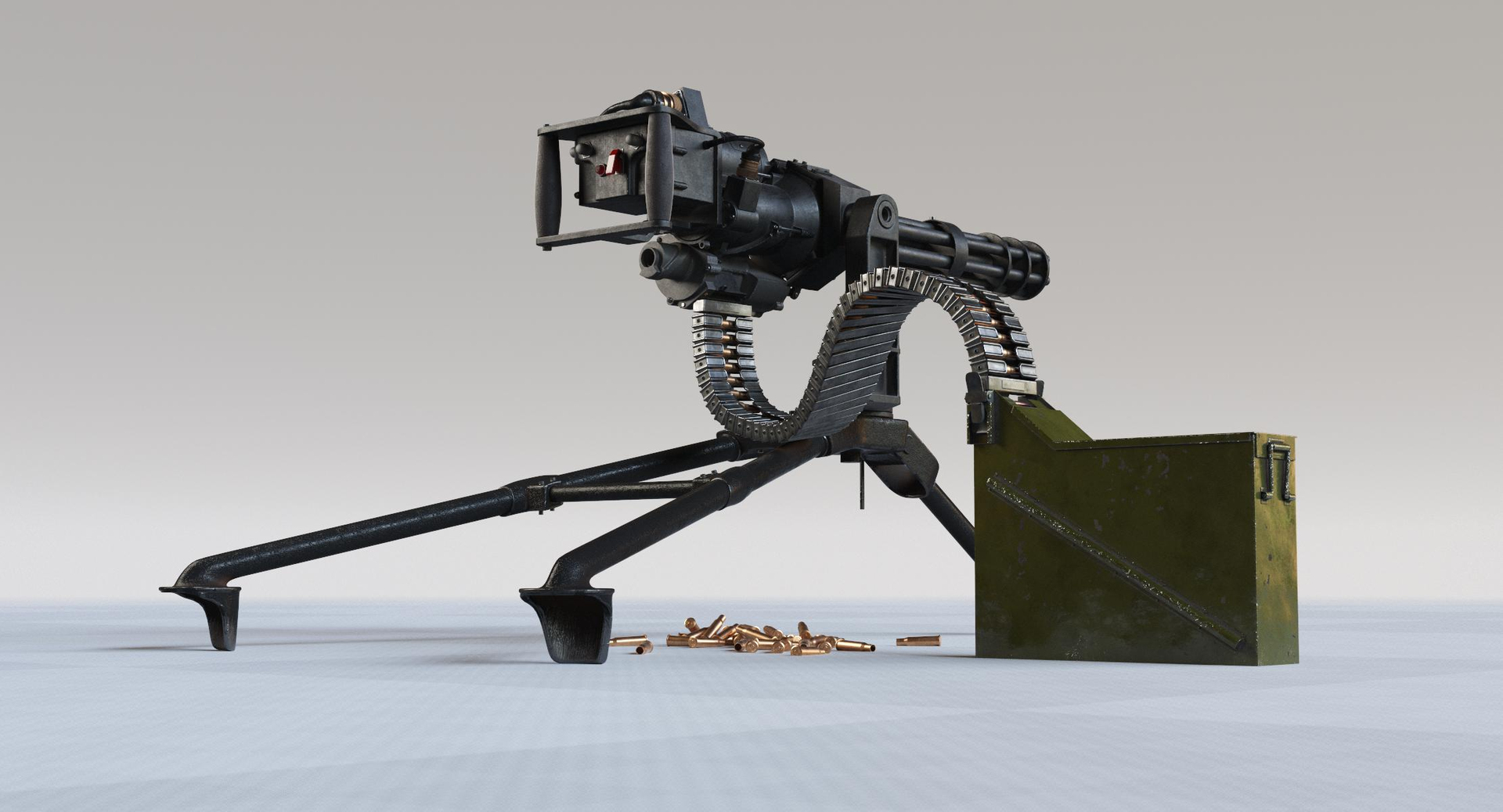 Minigun gun 3D - TurboSquid 1410589