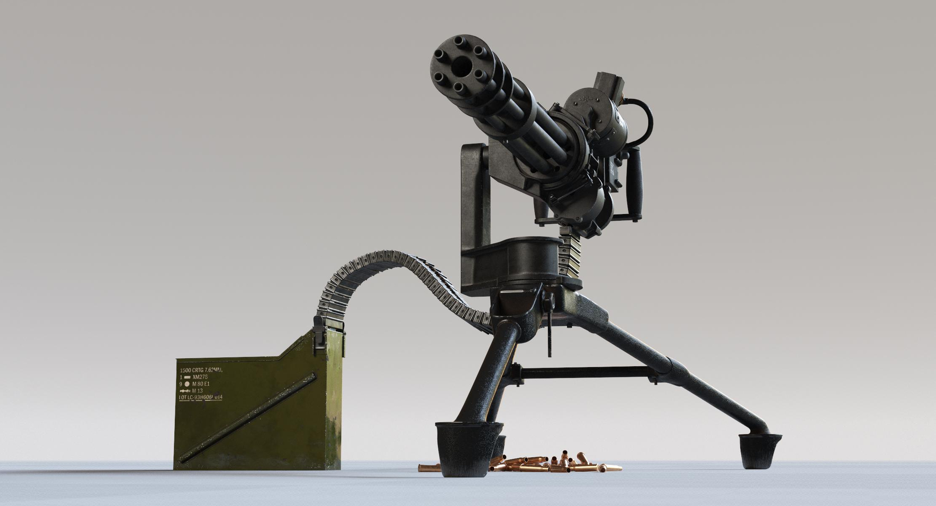 Minigun gun 3D - TurboSquid 1410589