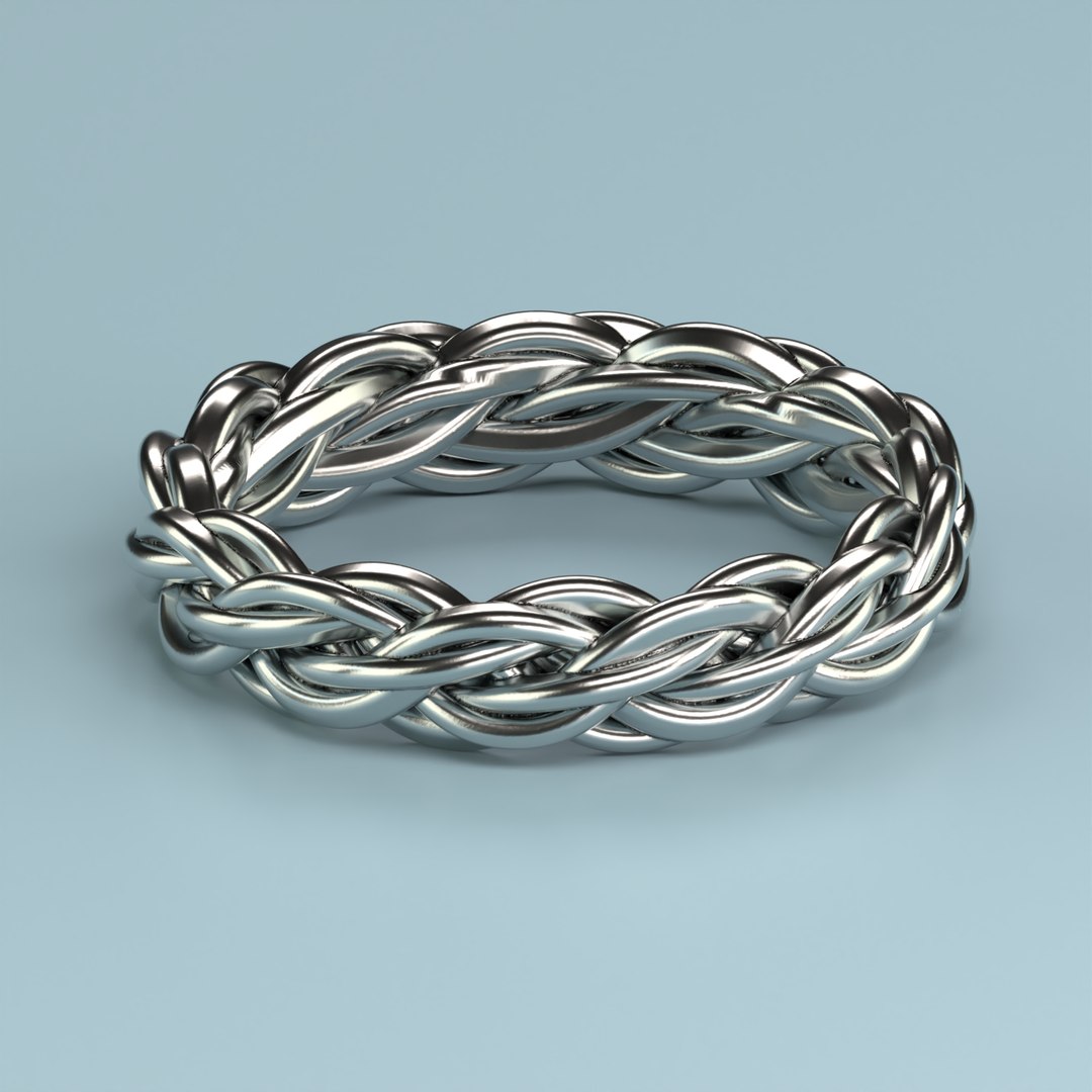 Braided Chain Knot Ring Jewelry Model - TurboSquid 1925311