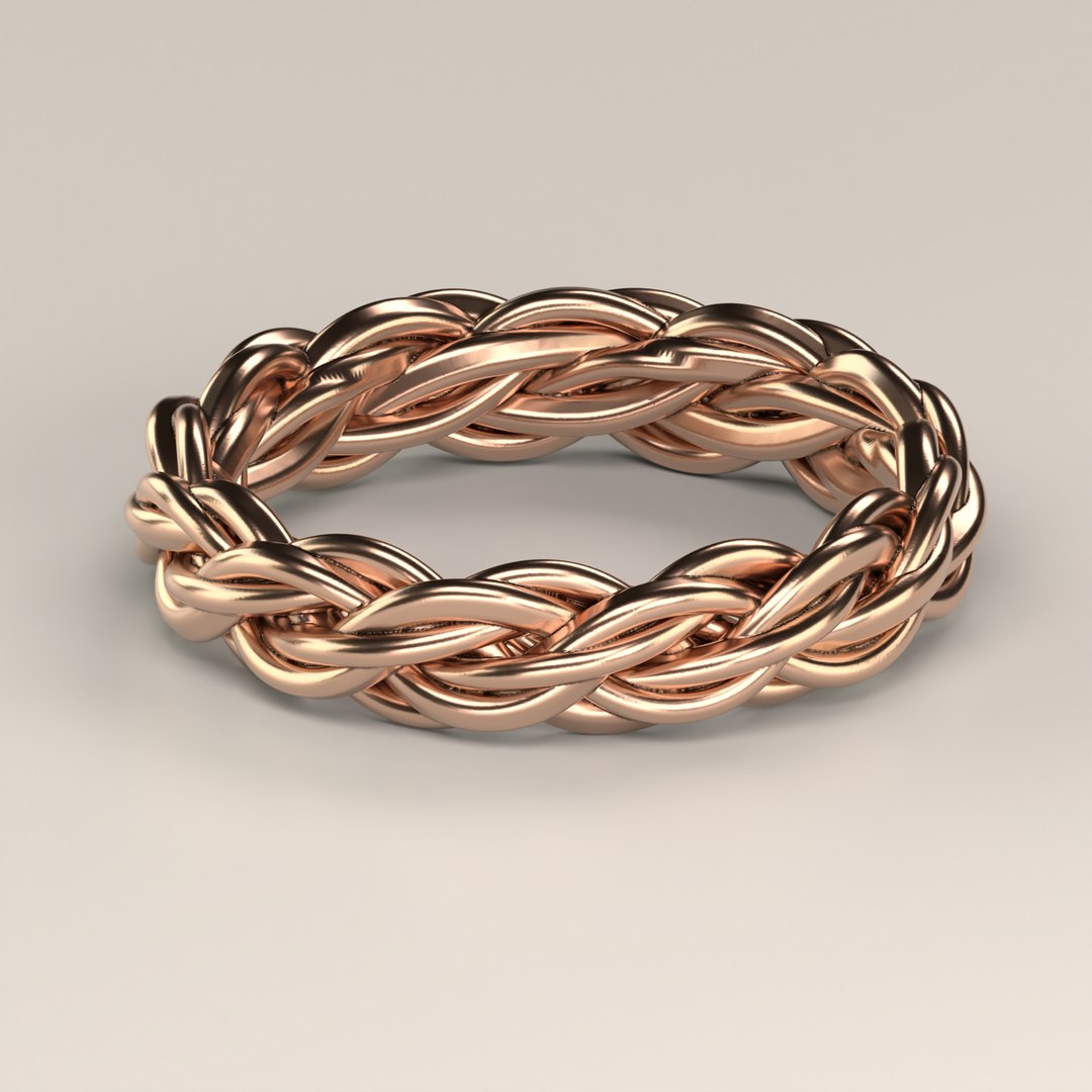 Braided Chain Knot Ring Jewelry Model - TurboSquid 1925311
