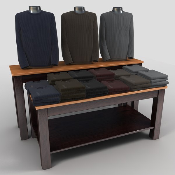 mens dress clothing displays 3d model
