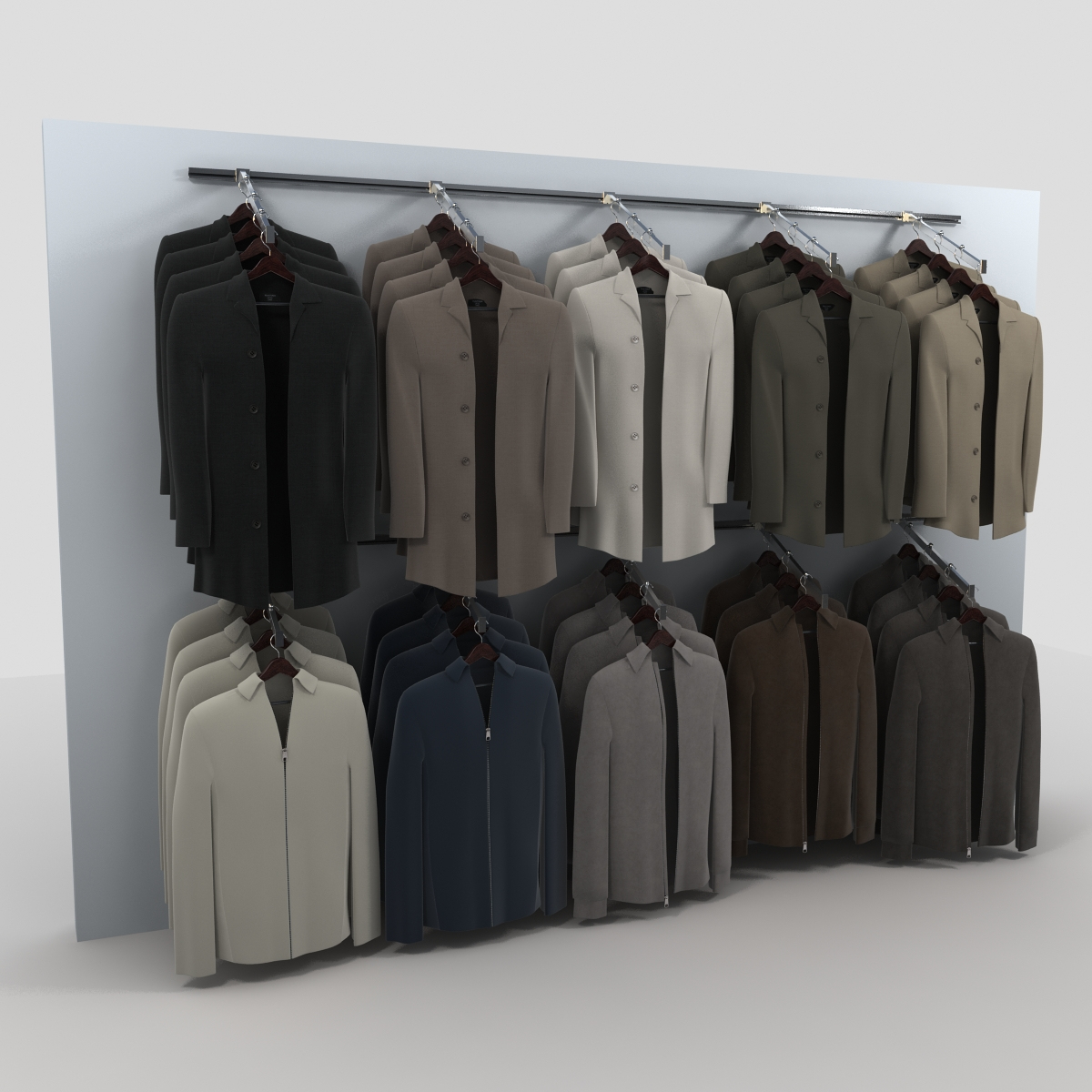 mens dress clothing displays 3d model