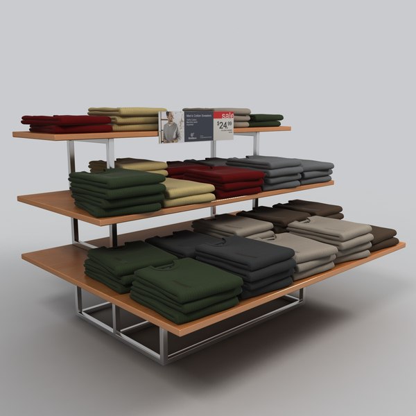 mens dress clothing displays 3d model