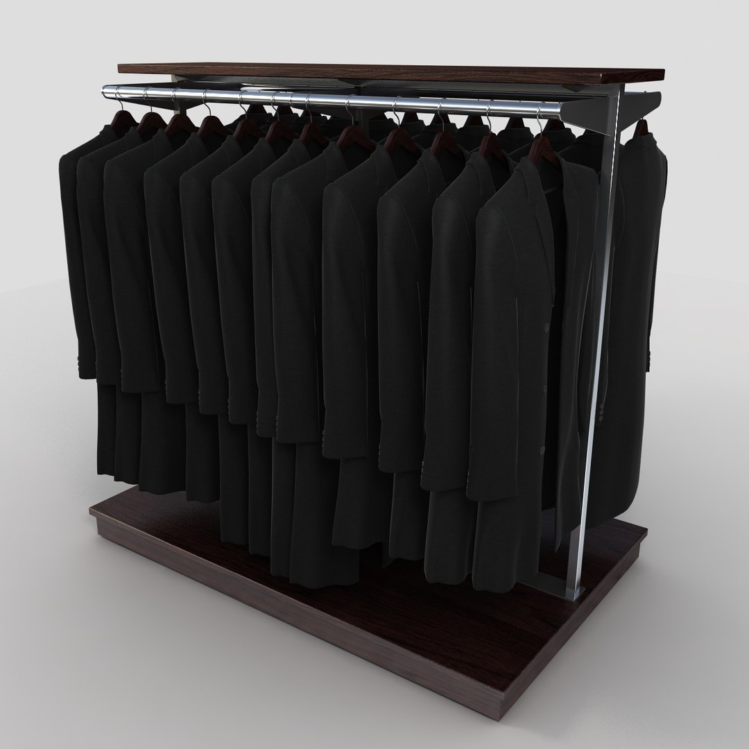 mens dress clothing displays 3d model