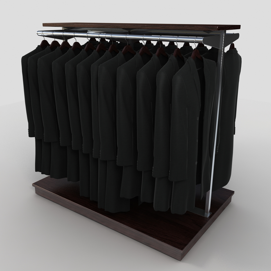 mens dress clothing displays 3d model